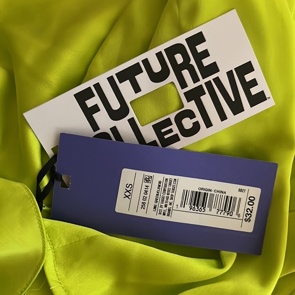 Tops | Nwt Future Collective Lime Green Blouse | Poshmark